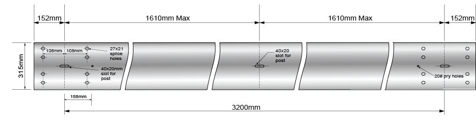 Armco Barrier Beam for Crash Protection
