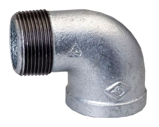 90-Degree M/F Elbow BSP Pipe Fitting - Galvanised Iron